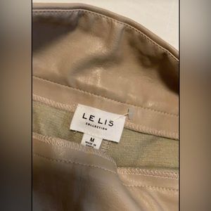 Le Lis | Pants & Jumpsuits | Le Lis Collection Tan Leather Pants | Poshmark
